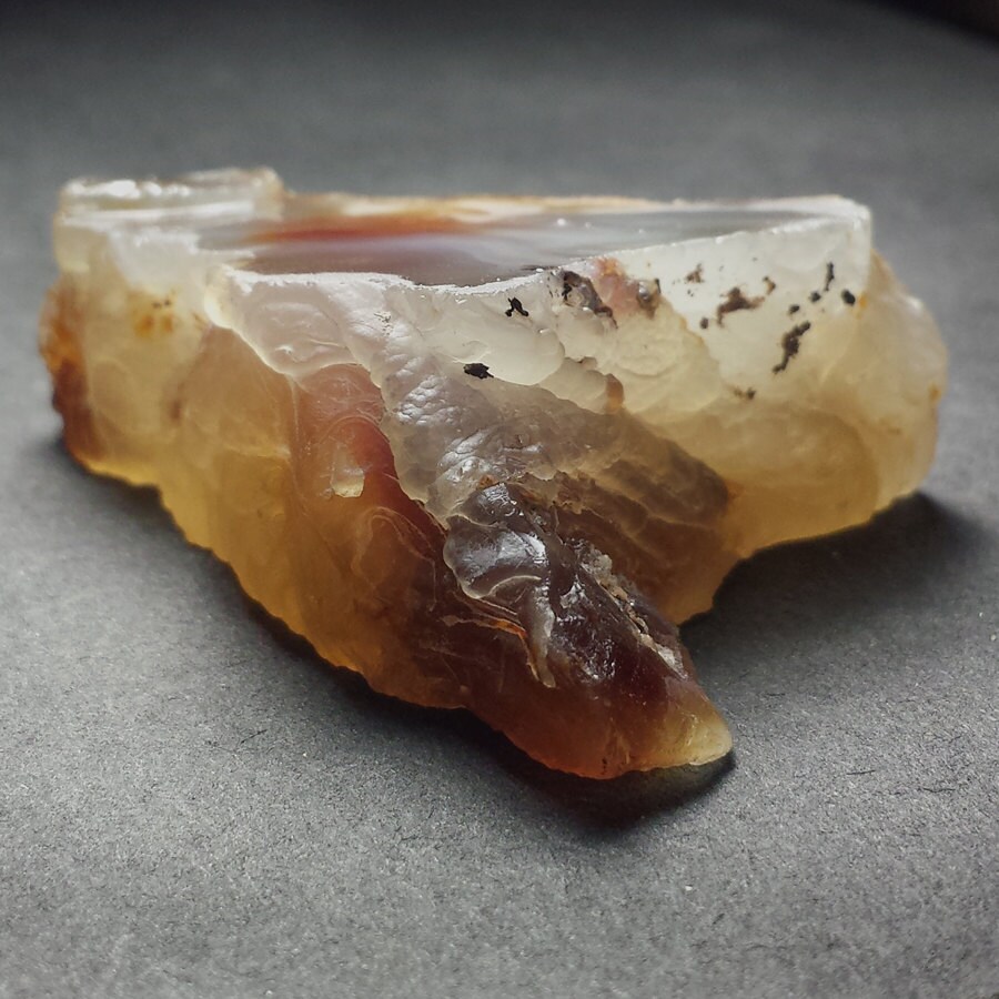 Fire Agate Slab / Red and white Chalcedony Agate / Pretty Rocks ...
