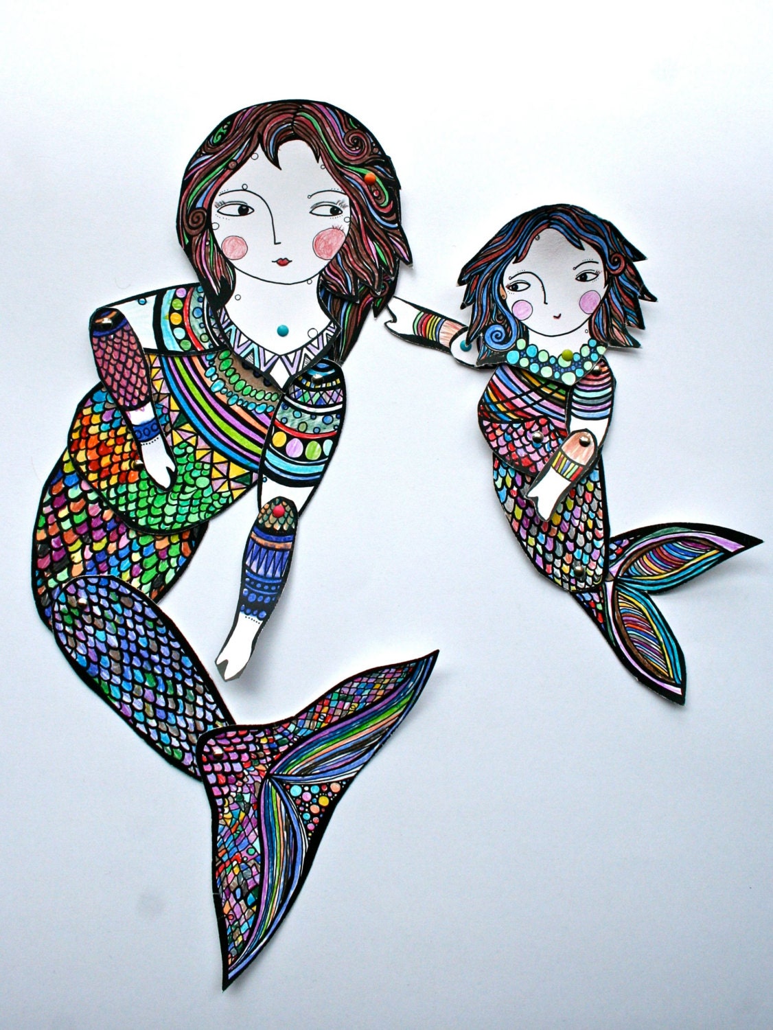 articulated paper dolls COLOUR YOUR OWN paper doll