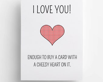 Cheesy love card | Etsy