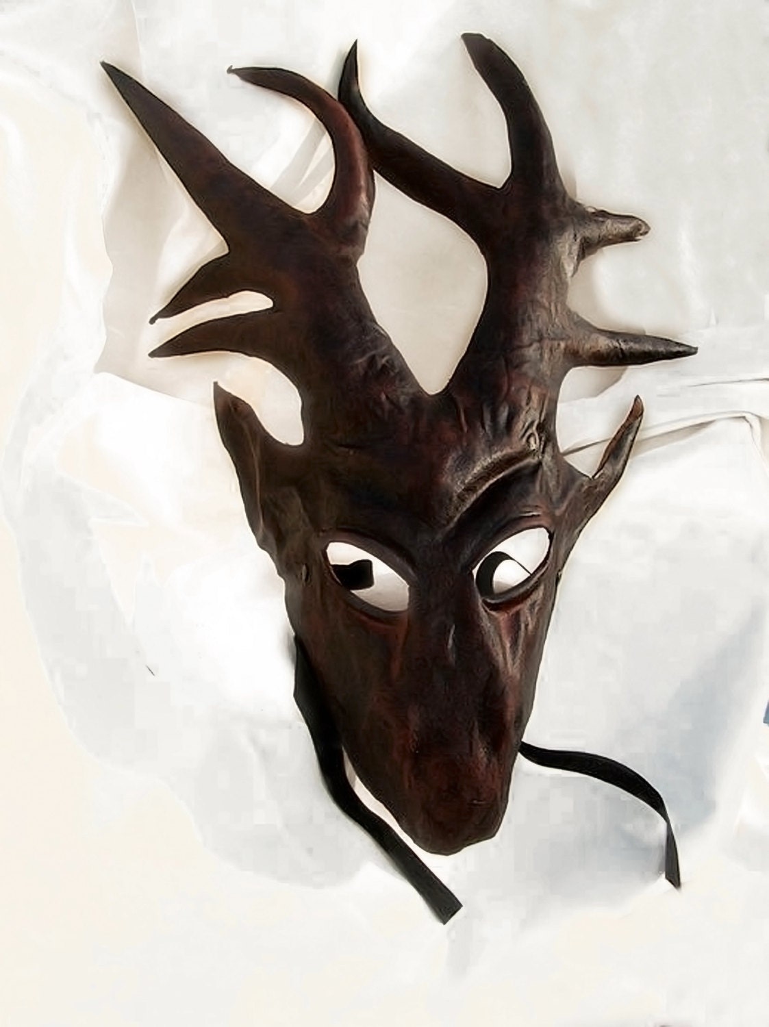 stag mask brown dark leather costume deer hart cosplay larp