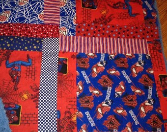 Popular items for spiderman quilt on Etsy