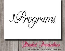 Popular items for wedding program sign on Etsy
