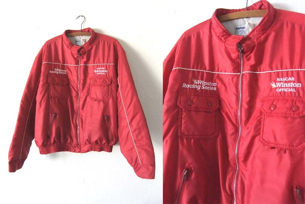 vintage Winston Nascar Racing Jacket – 80s Cars Satin Mechanics Jacket ...