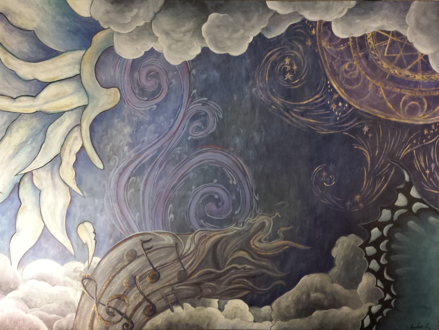 Ethereal Dream World Original Art Painting 30in x 40in