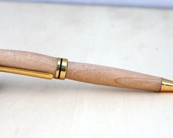 Handcrafted Turned Oak Wooden Euro Style Pen by McCutchwoodworks