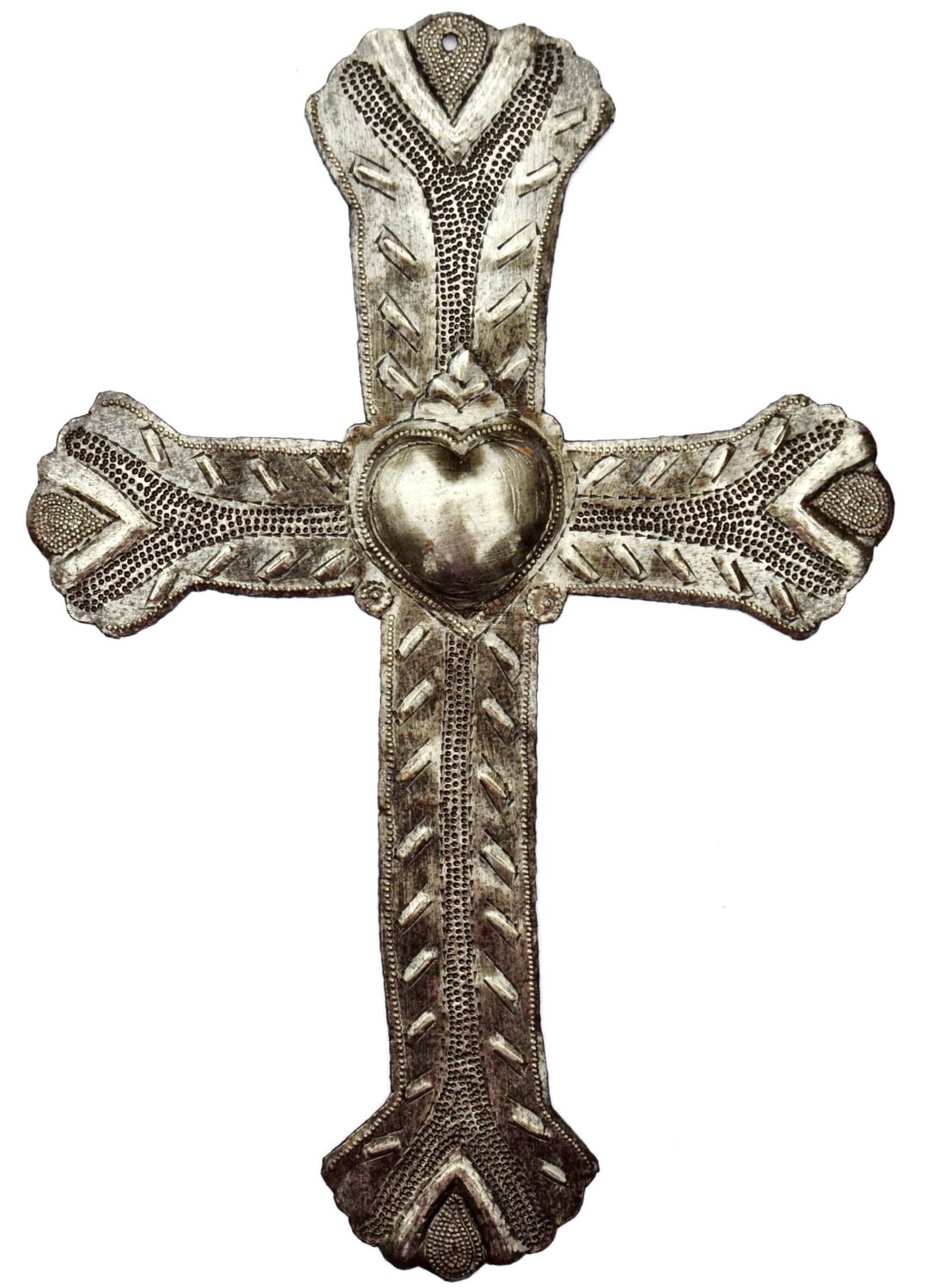 Metal Cross With Hearts Spirituality & Religion Veve Freda