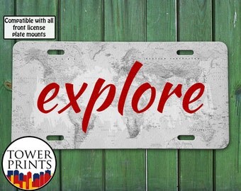 License plate map | Etsy