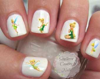 Tinkerbell nails | Etsy