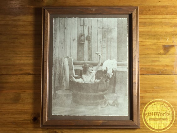 Vintage 1970's Collectible R Hendrickson Framed Sepia Art