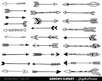 Tribal arrow clipart | Etsy