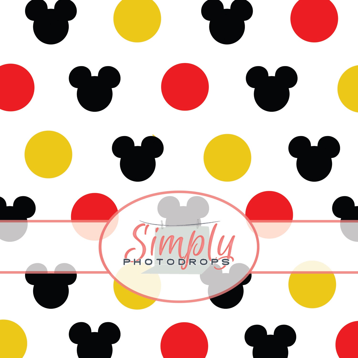 Vinyl Backdrop MICKEY DOTS Photography Backdrop