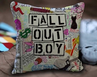 Fall Out Boy quotes art pillow , Pillow case , Kids Pillow , Cartoon Pillow