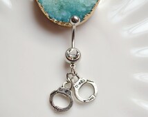 Popular items for handcuff belly ring on Etsy