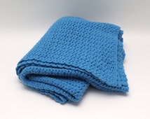 Popular items for blue crochet blanket on Etsy
