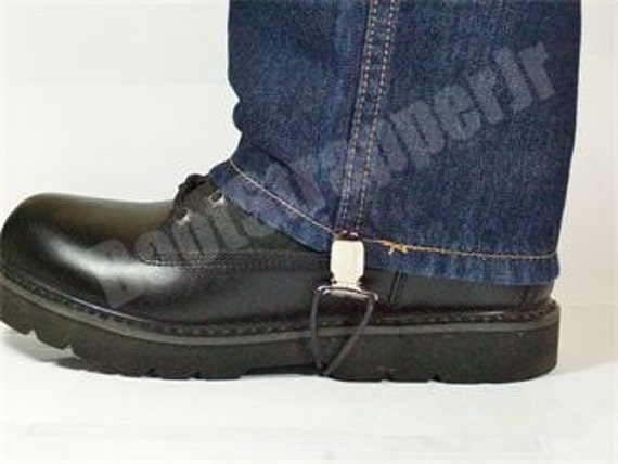 Biker / Motorcycle Heavy Duty Boot Straps Holds Pants Down