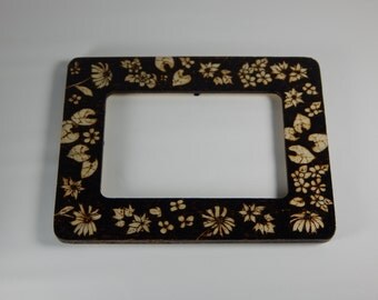 Wood burned frame | Etsy