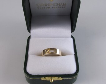 Ichthus fish ring | Etsy