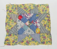 Depression Era Quilt Block, 1930s Quilt Star, Vintage Fabric, 1900s ...