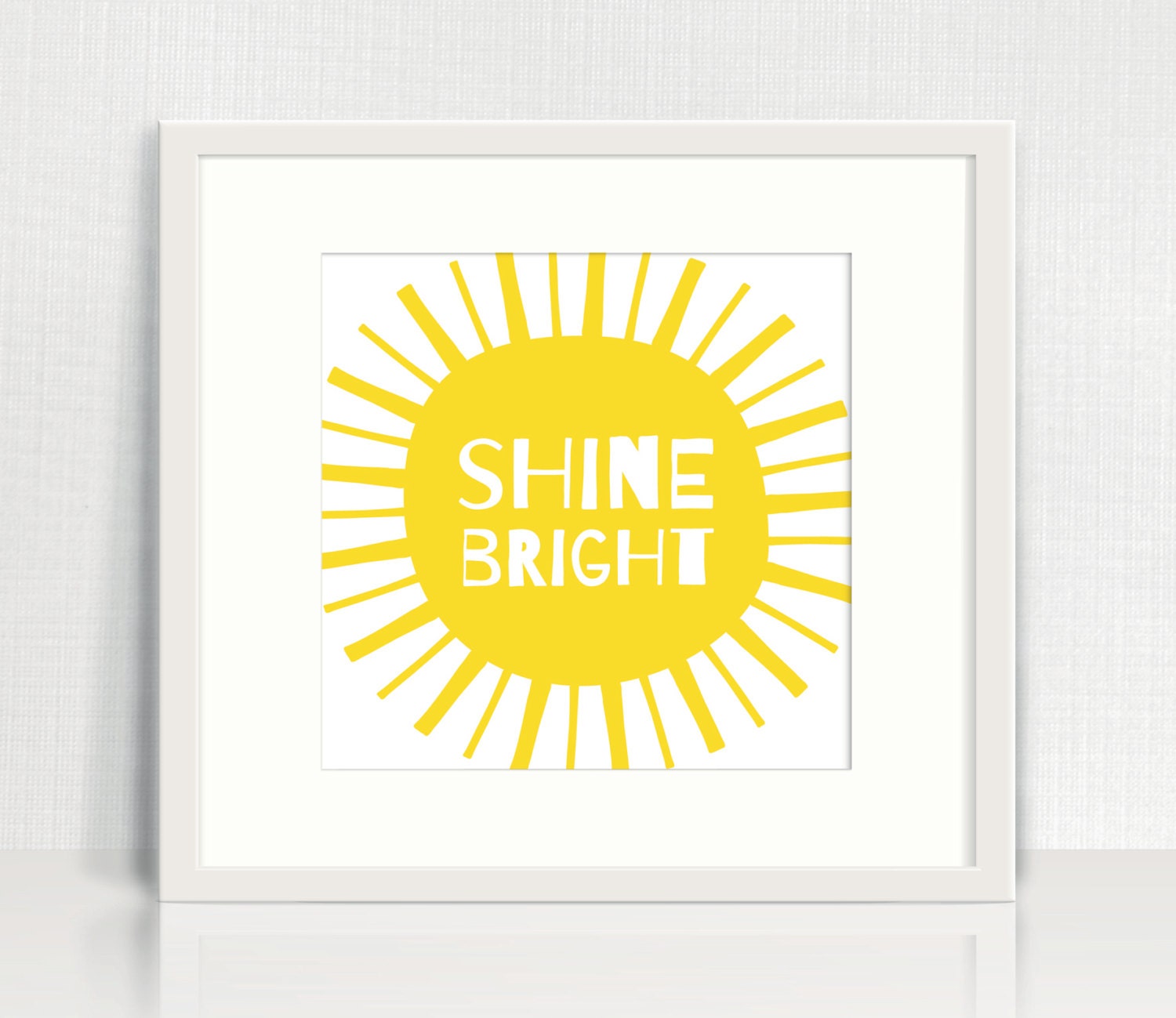 Shine Bright Sun Art Print Bright and bold Nursery and
