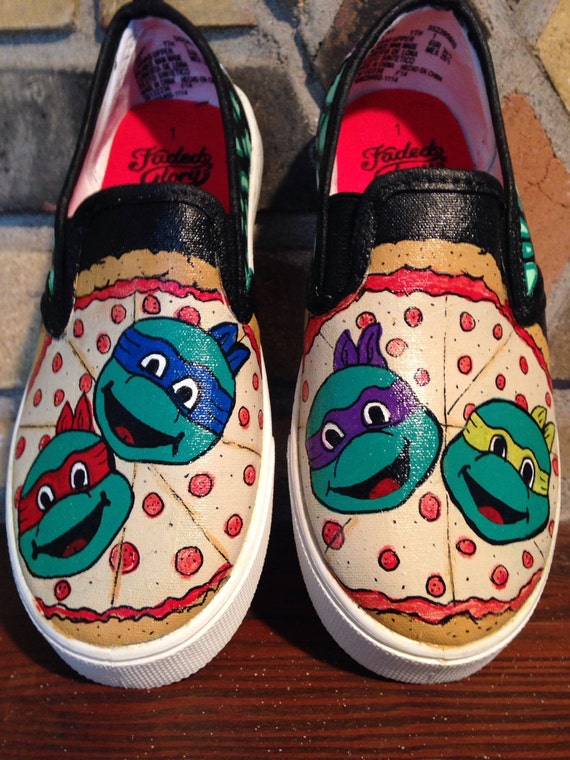 Teenage Mutant Ninja Turtle Custom Painted Shoes