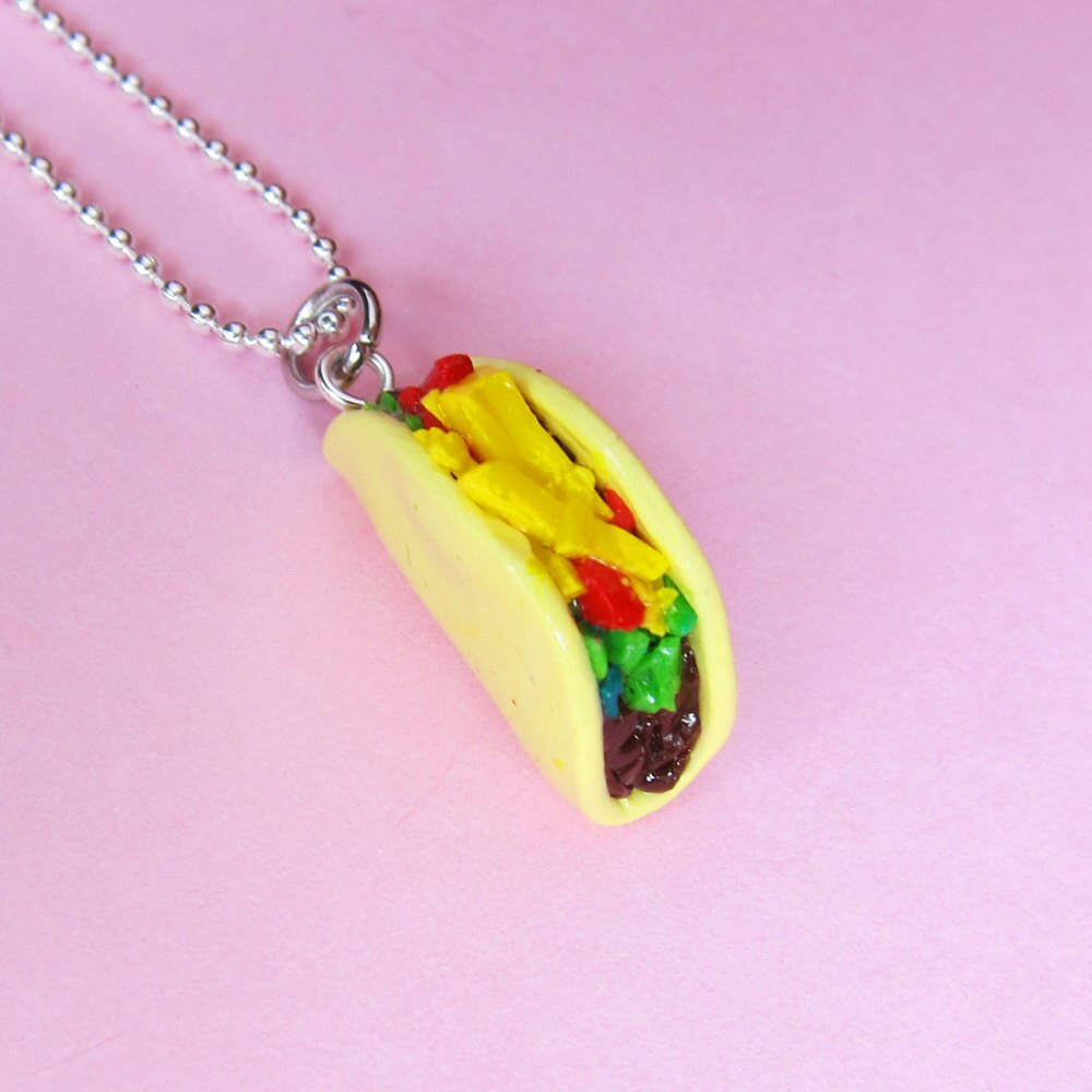 Handmade Taco Necklace