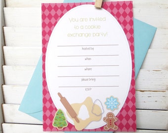 Unique cookie swap invite related items | Etsy