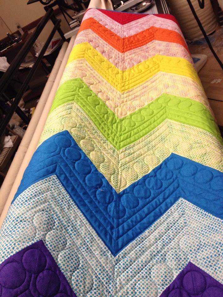 Rainbow Chevron Quilt Rainbow Polka Dot Quilt Rainbow