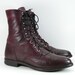Justin mens 12 D lacer cowboy boots burgundy western ropers
