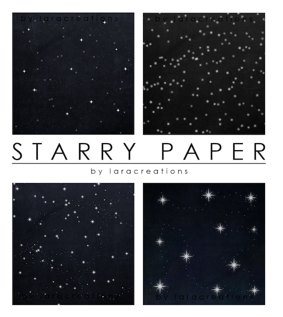 Starry Night Digital Paper starry sky instant d/l