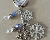 Popular items for snowflake keychain on Etsy
