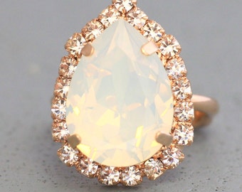 White opal ring | Etsy