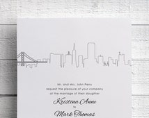 Popular items for skyline invitations on Etsy