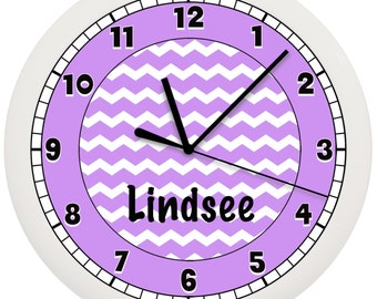 Chevron wall clock | Etsy