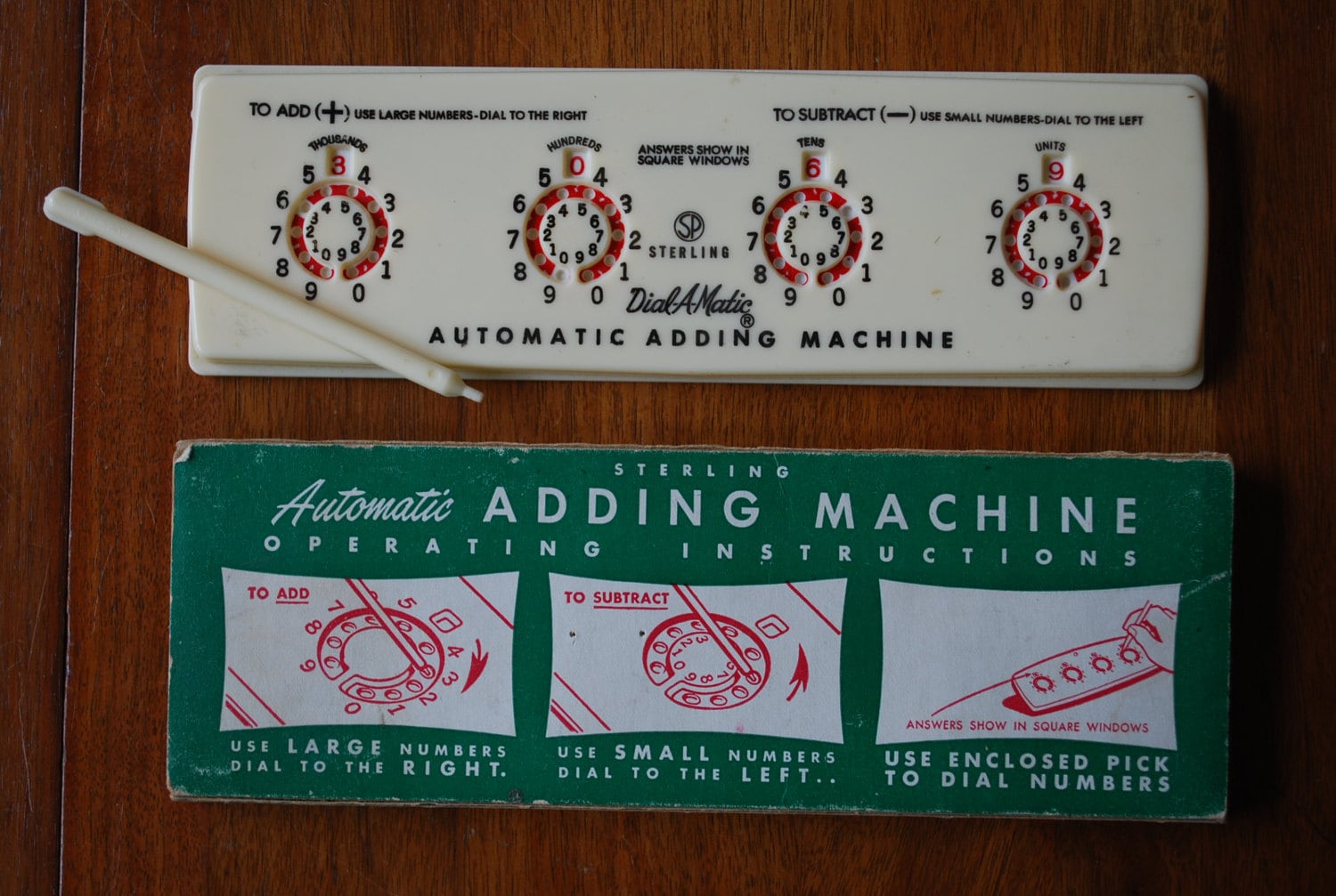 Vintage ” add- it” Portable Adding Machine by Sterling – in box – 1950 ...