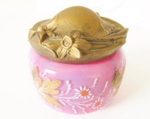 Popular items for antique powder jar on Etsy