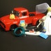 AUTO CAR Wash 1956 Ford F100 Red Truck Bride and Groom Funny