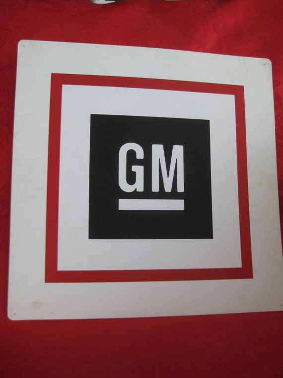 Vintage Plastic GM Sign
