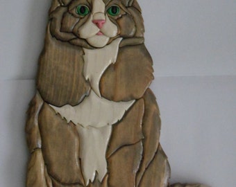 Popular items for cat intarsia on Etsy