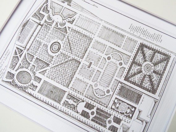 Antique French Garden Plan for Madame Lautrec In by paperwords11