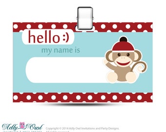 Popular items for sock monkey tags on Etsy