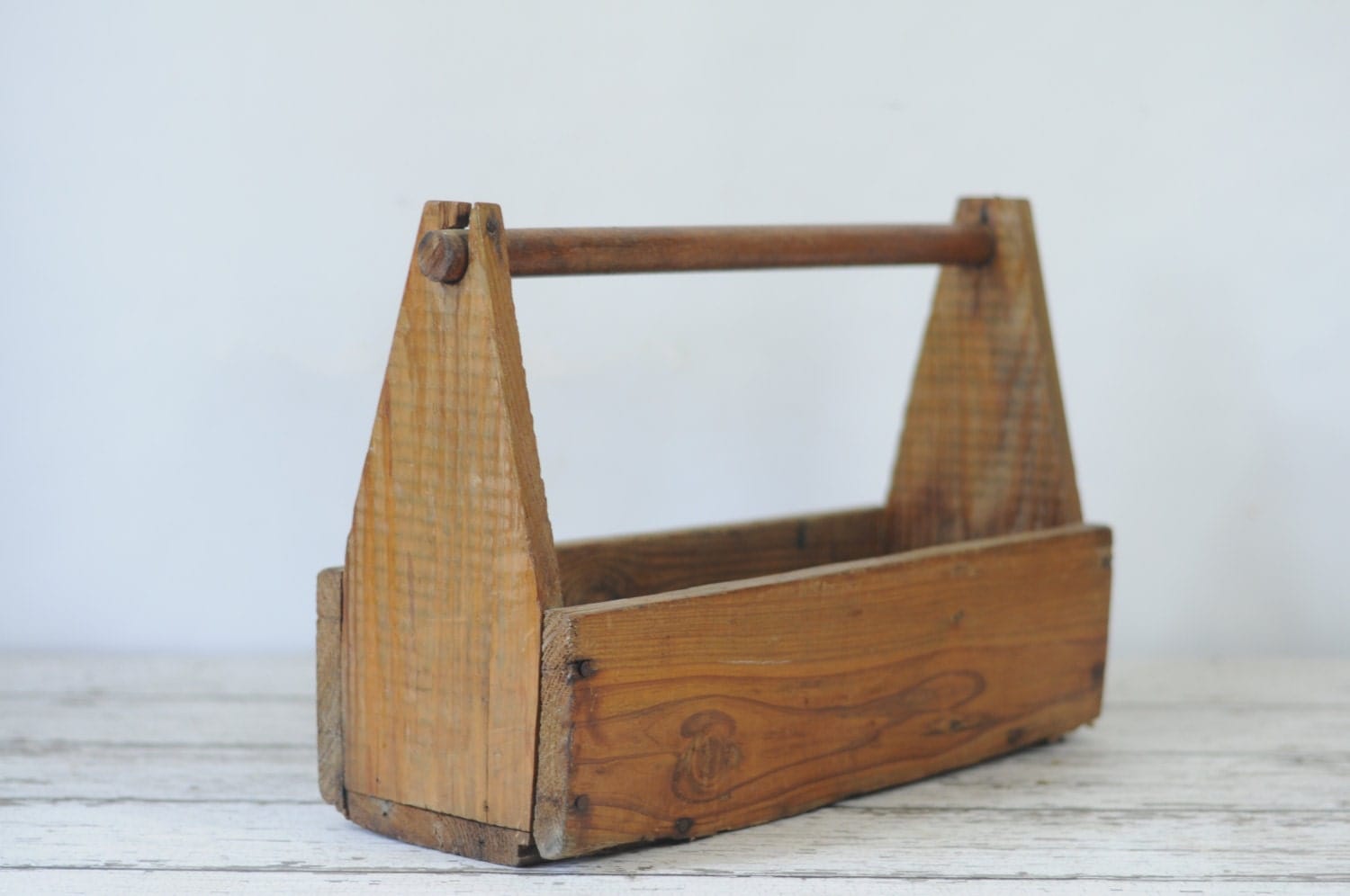 Medium to Large Vintage Wood Tool Box Wood Handmade Vintage Wood Tool ...