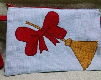 Kirby Appliqued Wristlet or Cell Phone Case by Fandomfashionbags