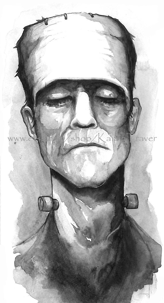 Frankenstein Art Print 6x12