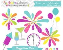 Popular items for new year clipart on Etsy