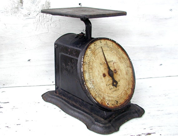 Vintage Food Scale Great Patina Shabby Grungy by Idugitup on Etsy