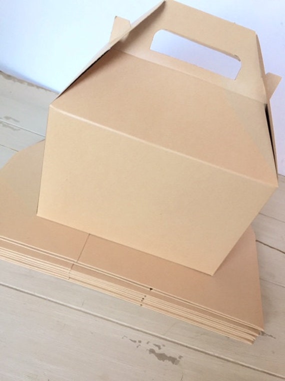 Large Kraft Gable Boxes 6 Party or Wedding Favor Gift