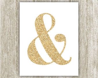 Glitter ampersand | Etsy
