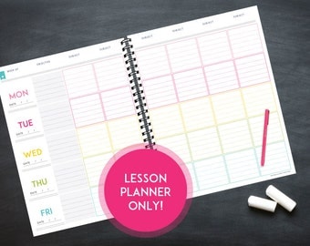 Items similar to Weekly Lesson Planner - Student Schedule - Printable ...
