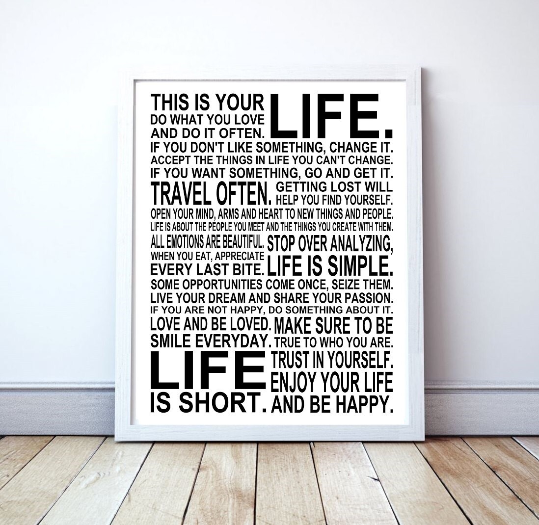 This Is Your Life Motivational Manifesto by ModernAthletePrints
