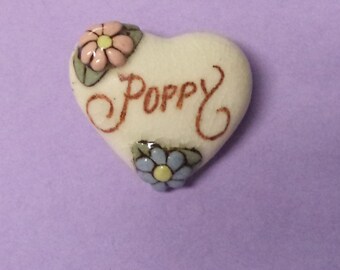 Poppy lapel pin | Etsy